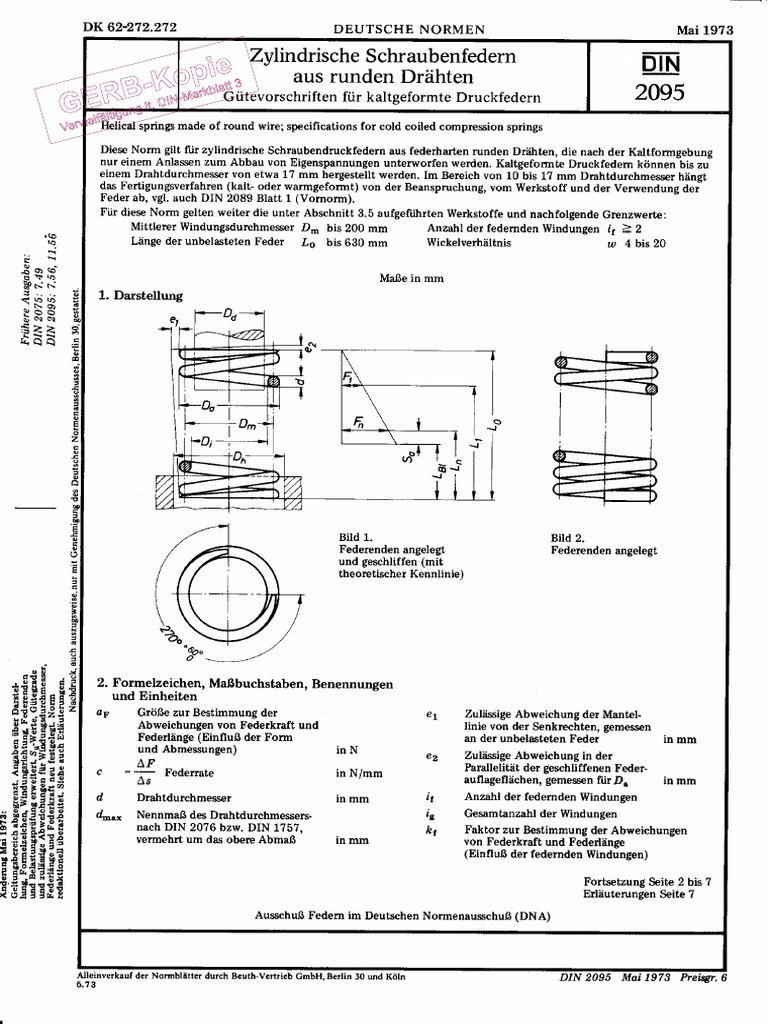 DIN 2095 - 05-73 - D | PDF