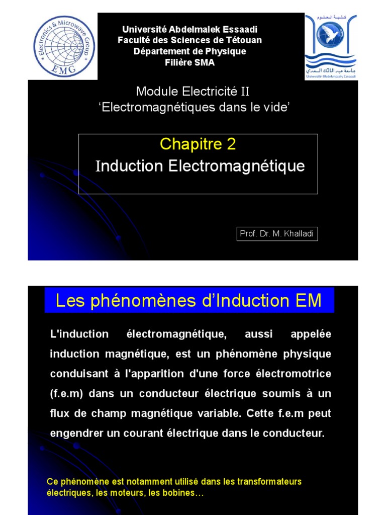 Chap2 SMA | PDF | Champ magnétique | Équations de Maxwell