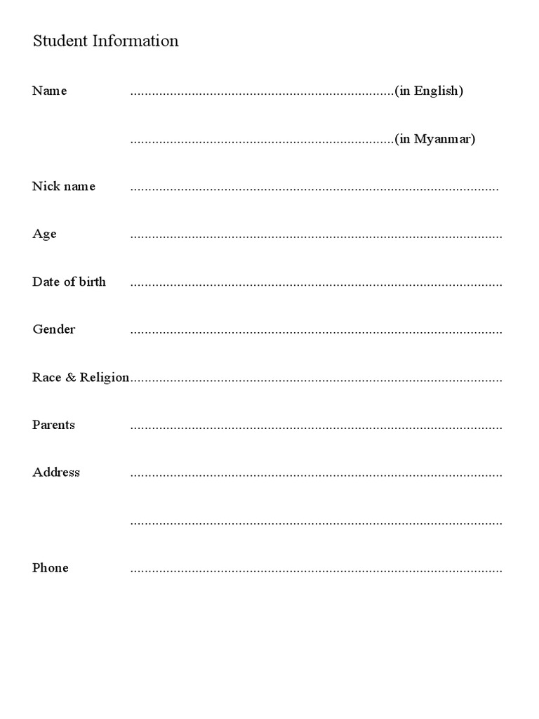 Student Information | PDF