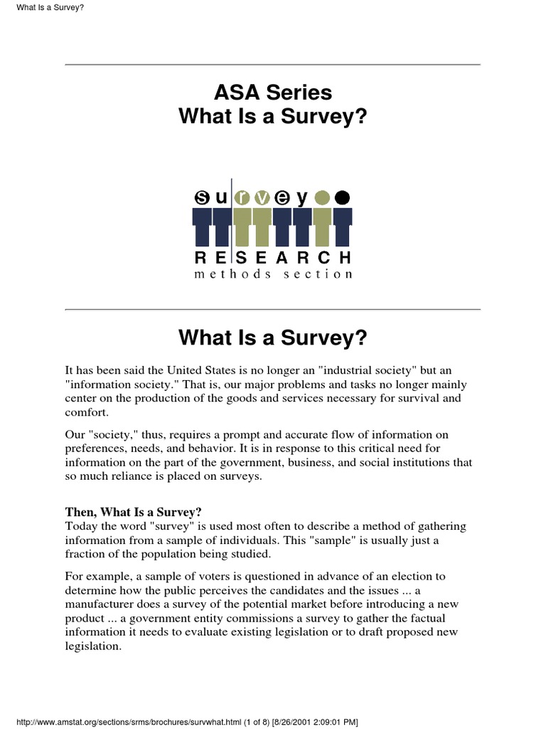 What Is A Survey | PDF | Survey Methodology | Sampling (Statistics)