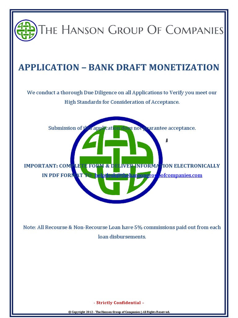 HGC Application BANK DRAFT MONETIZATION | PDF | Arbitration | Business