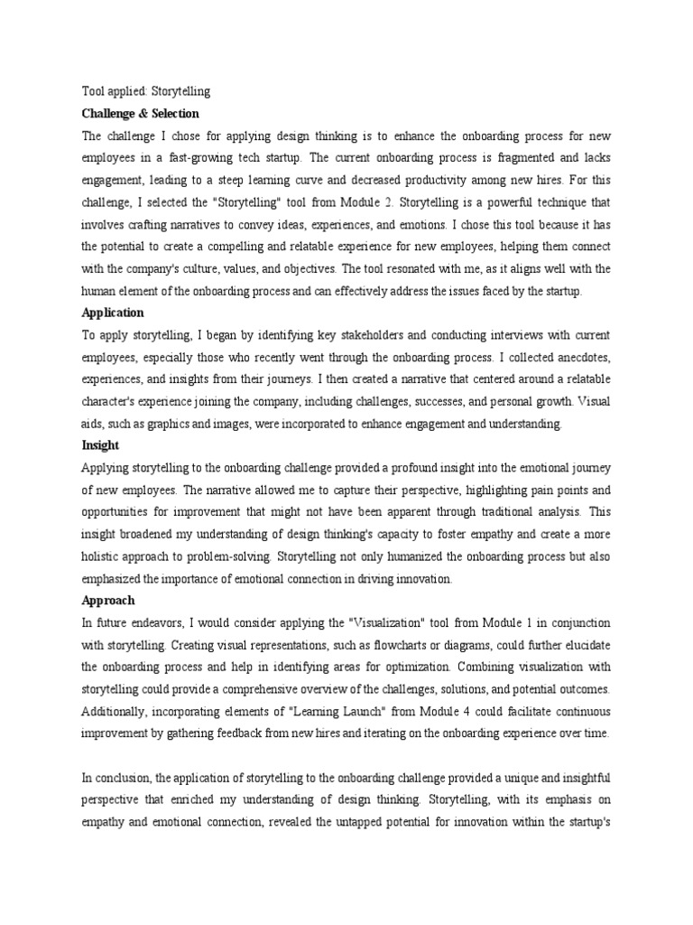 Coursera Design Thinking - Peer-Graded Assignment | PDF | Storytelling ... Coursera Design Thinking - Peer-Graded Assignment | PDF | Storytelling ...
