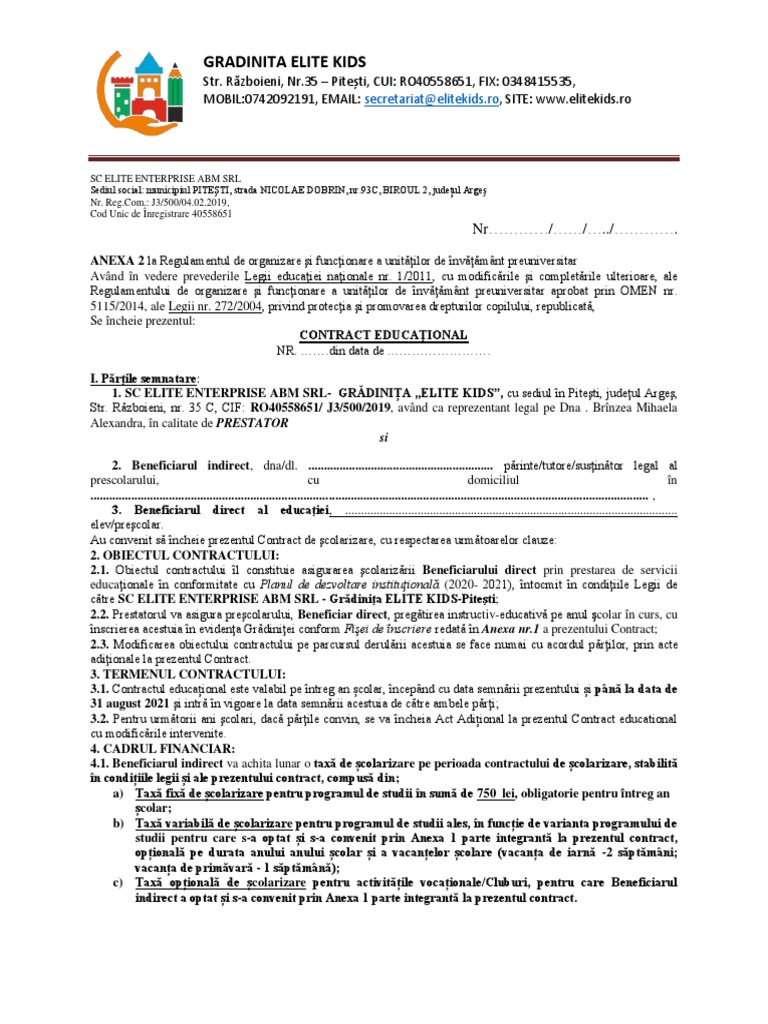 Contract Educational | PDF