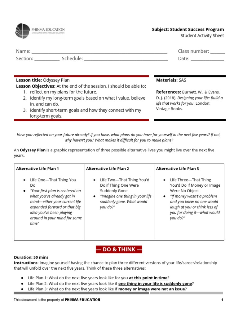 SAS Odyssey Plan | PDF