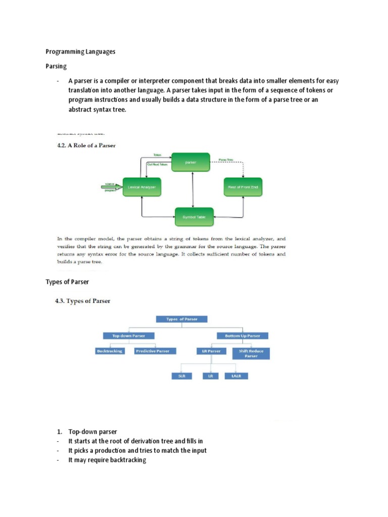 Programming Languages Parsing | PDF Programming Languages Parsing | PDF