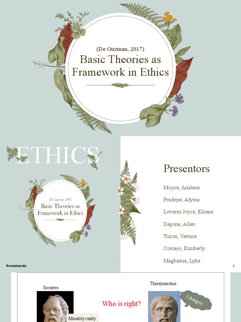 Basic Theories As Frameworks in Ethics | PDF