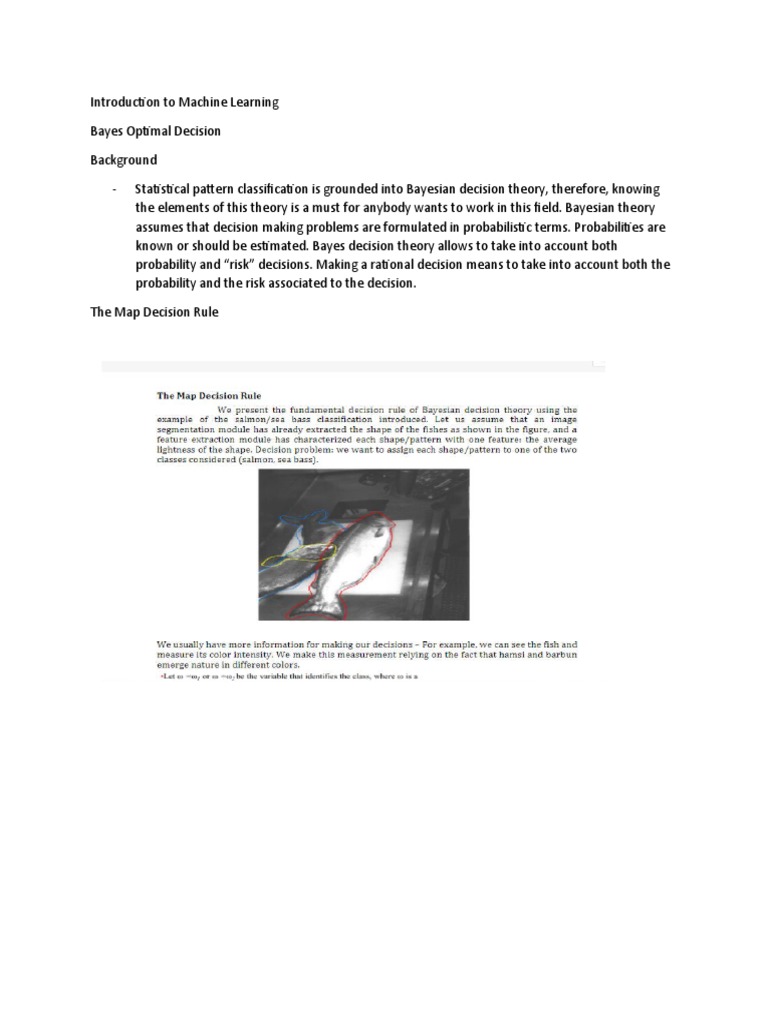 Introduction To Machine Learning Bayes Optimal Decision | PDF Introduction To Machine Learning Bayes Optimal Decision | PDF