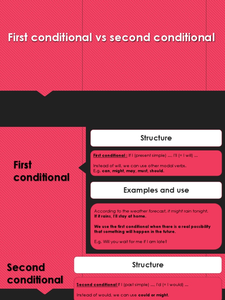 First vs second conditional | PDF | Verb | Linguistics
