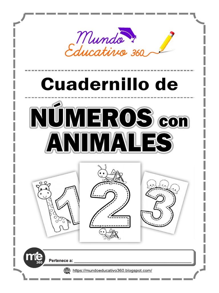 Cuadernillo de Numeros Con Animales Me360 | PDF