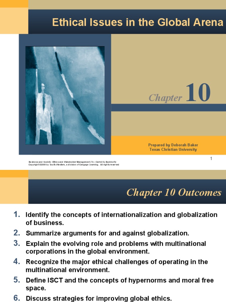 Chapter 10 - Ethical Issues in Global Arena | PDF | Globalization ...