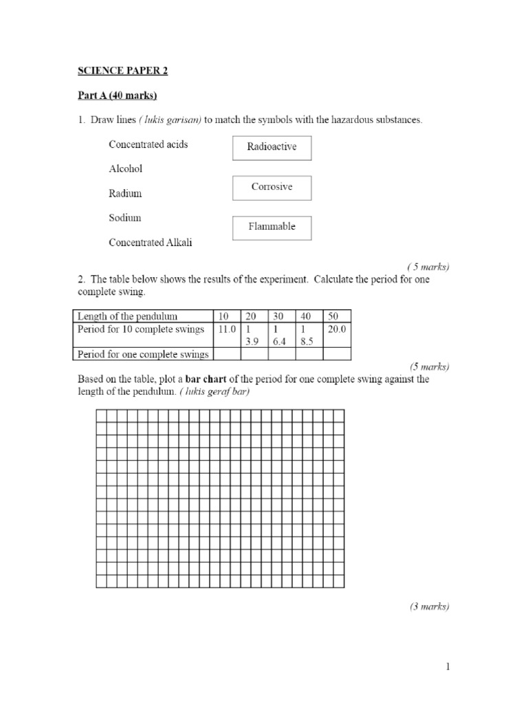 Science Form 1 - Model Question - TOAZ - INFO | PDF