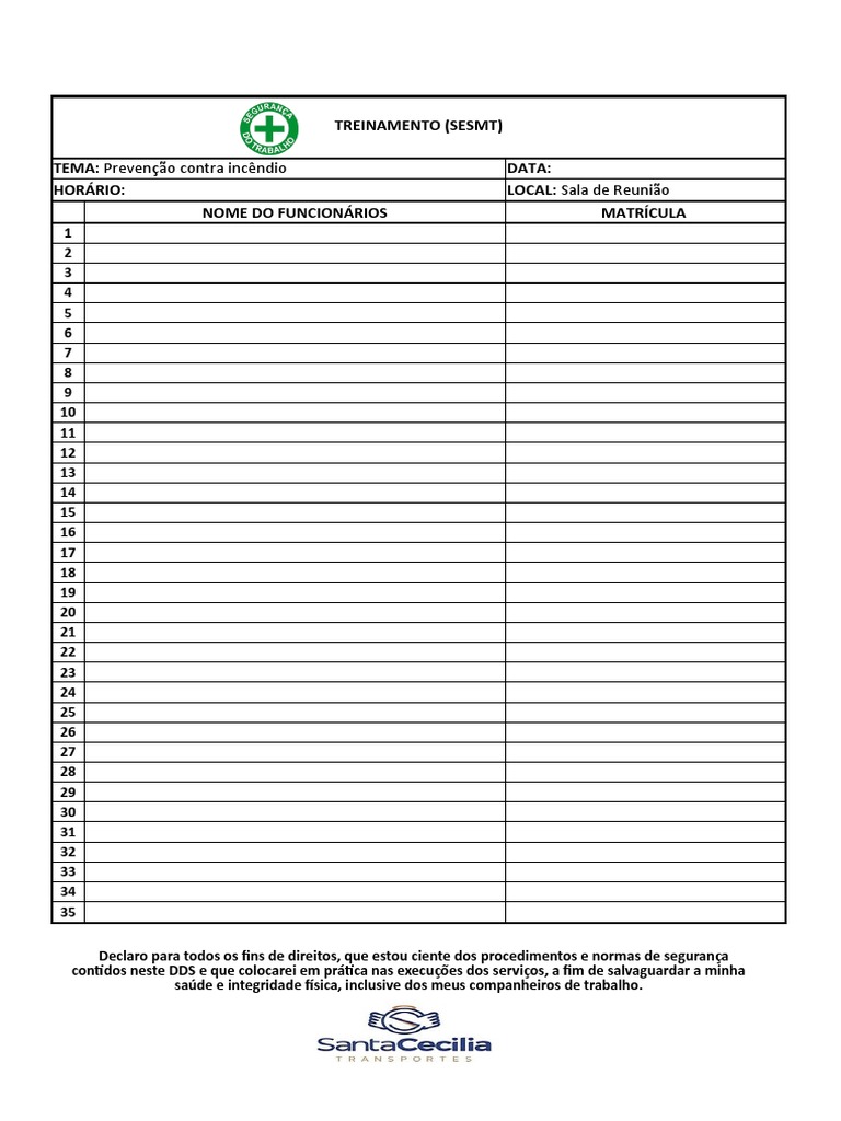 Planilha de DDS | PDF