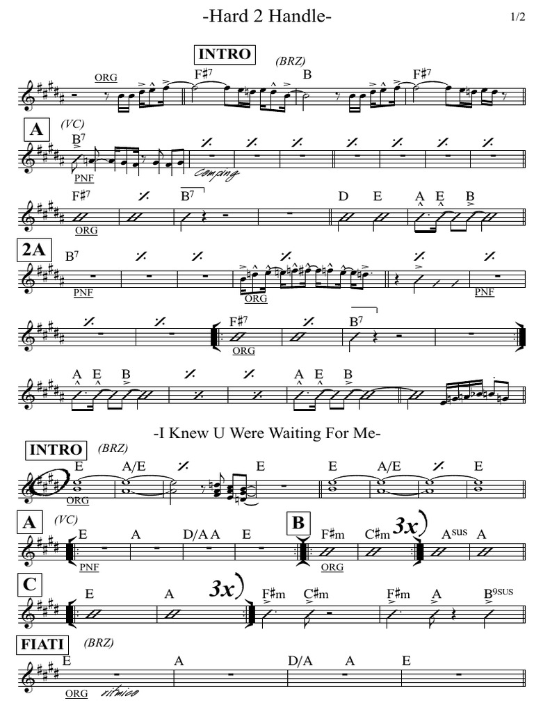 Hard 2 Handle I Knew U Were Waiting | PDF