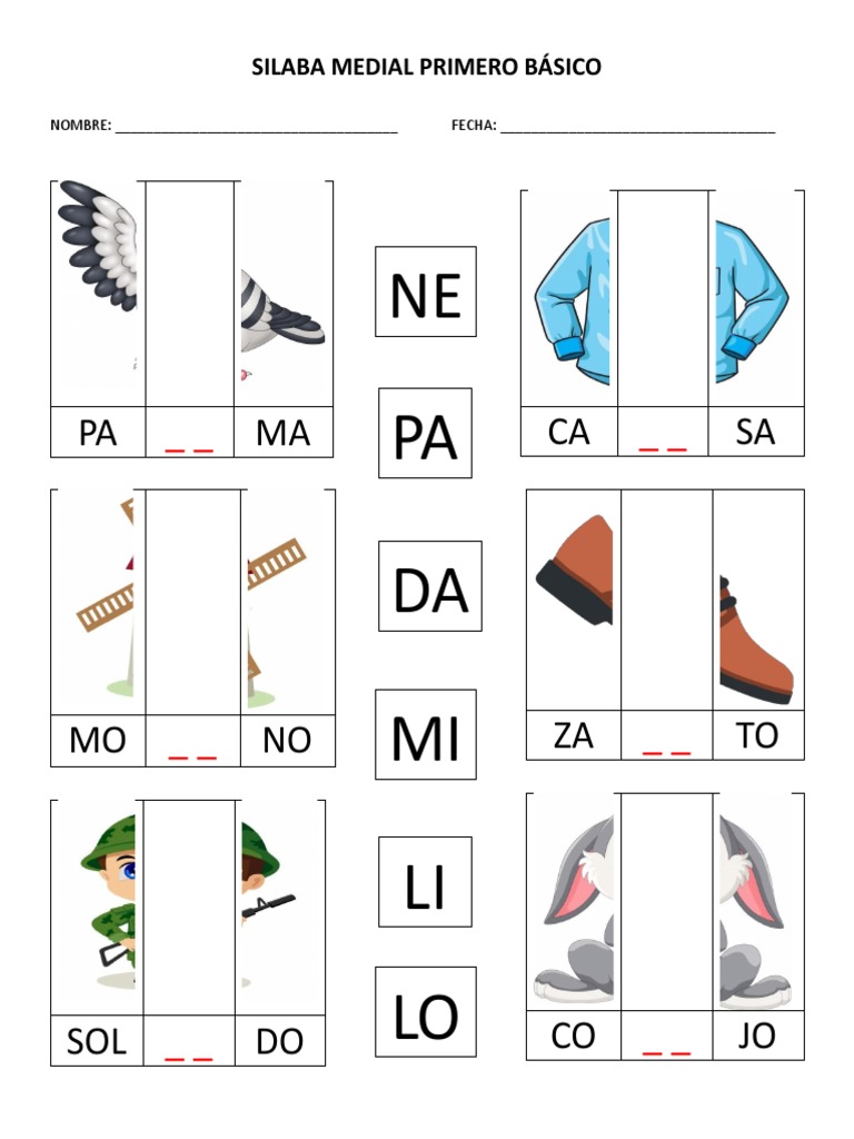 Actividad Silaba Medial | PDF