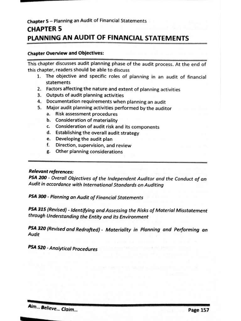 Chapter 5 Auditing Concept | PDF