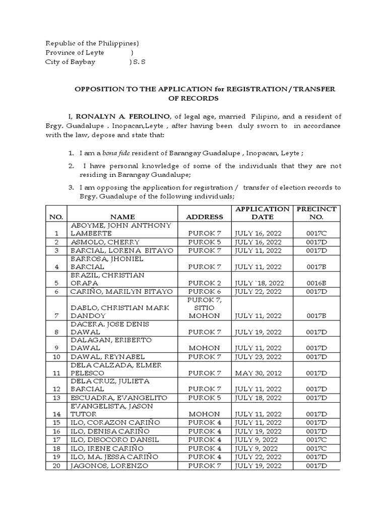 AFFIDAVIT OF Opposition | PDF | Evidence | Legal Documents