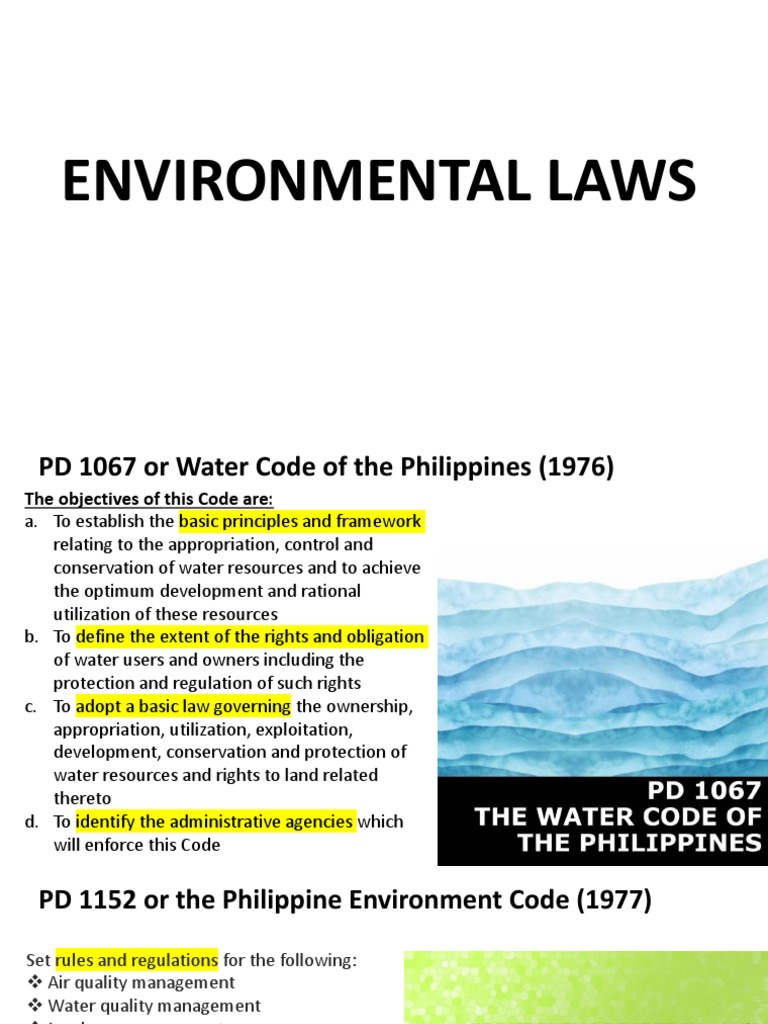 Overview of Philippine Environmental Laws | PDF