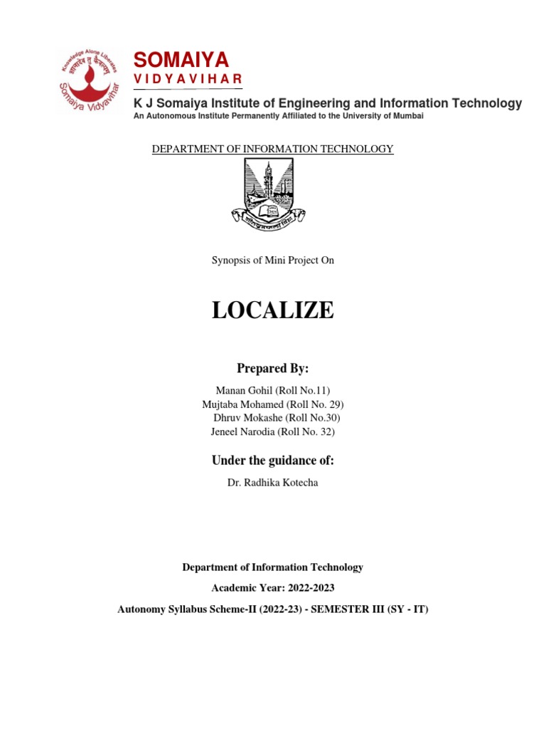 Final Synopsis | PDF