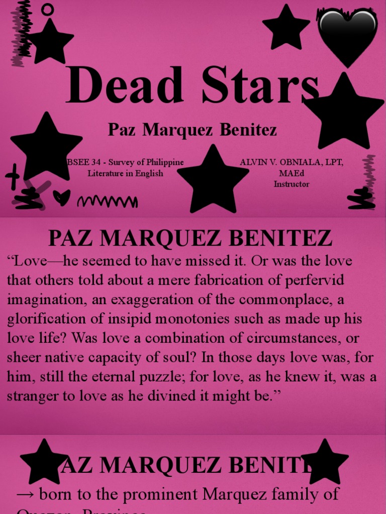 Analysis of Paz Marquez Benitez's "Dead Stars" | PDF