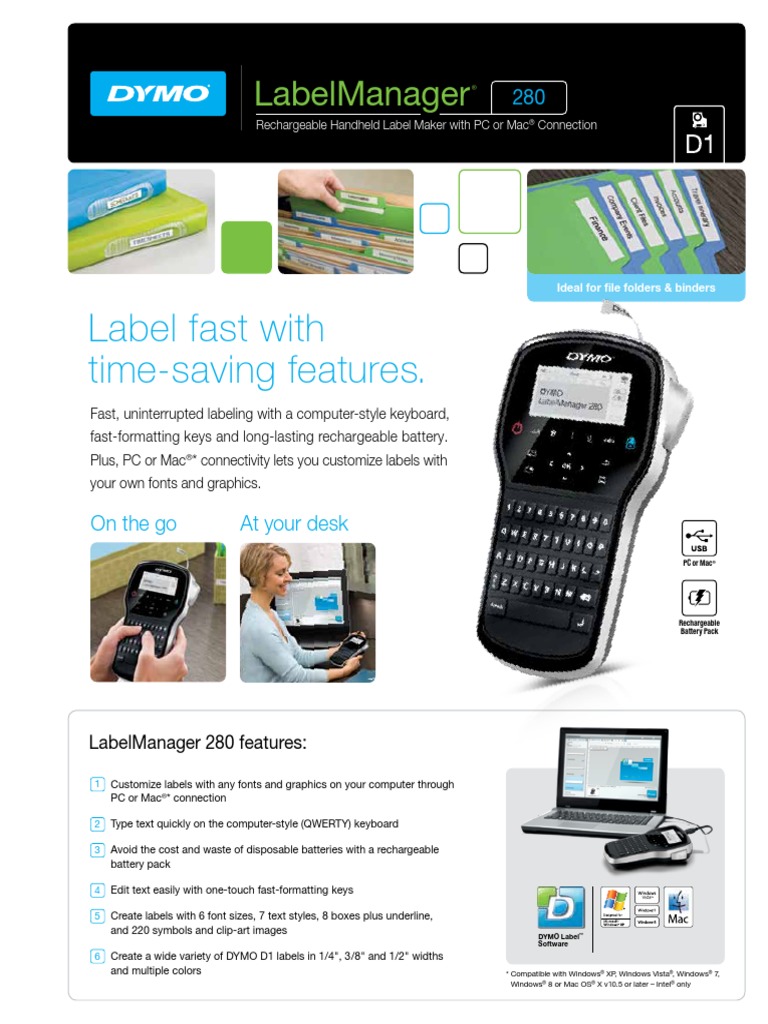 LabelManager 280 Product Sheet US | PDF