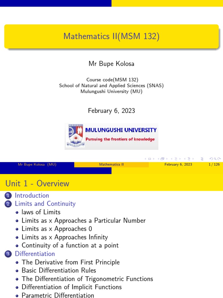 MSM 132 Unit 1 | PDF