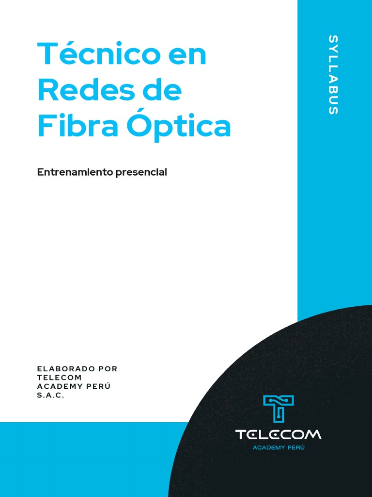 Syllabus Técnico en Redes de Fibra Óptica | PDF | Telecomunicaciones | Electricidad