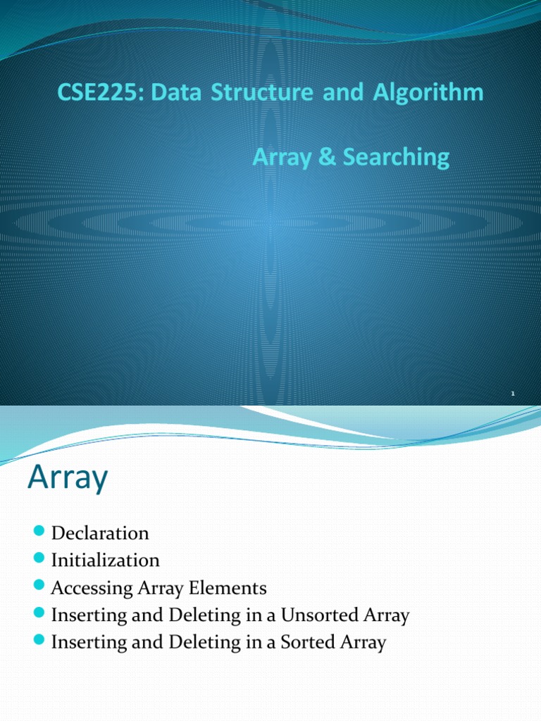 Lec Array Linearsearch Binarysearch Pdf