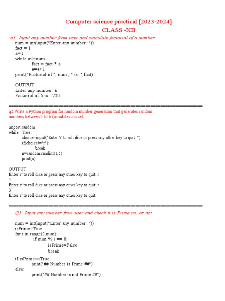 Cs Practical New-Final | PDF