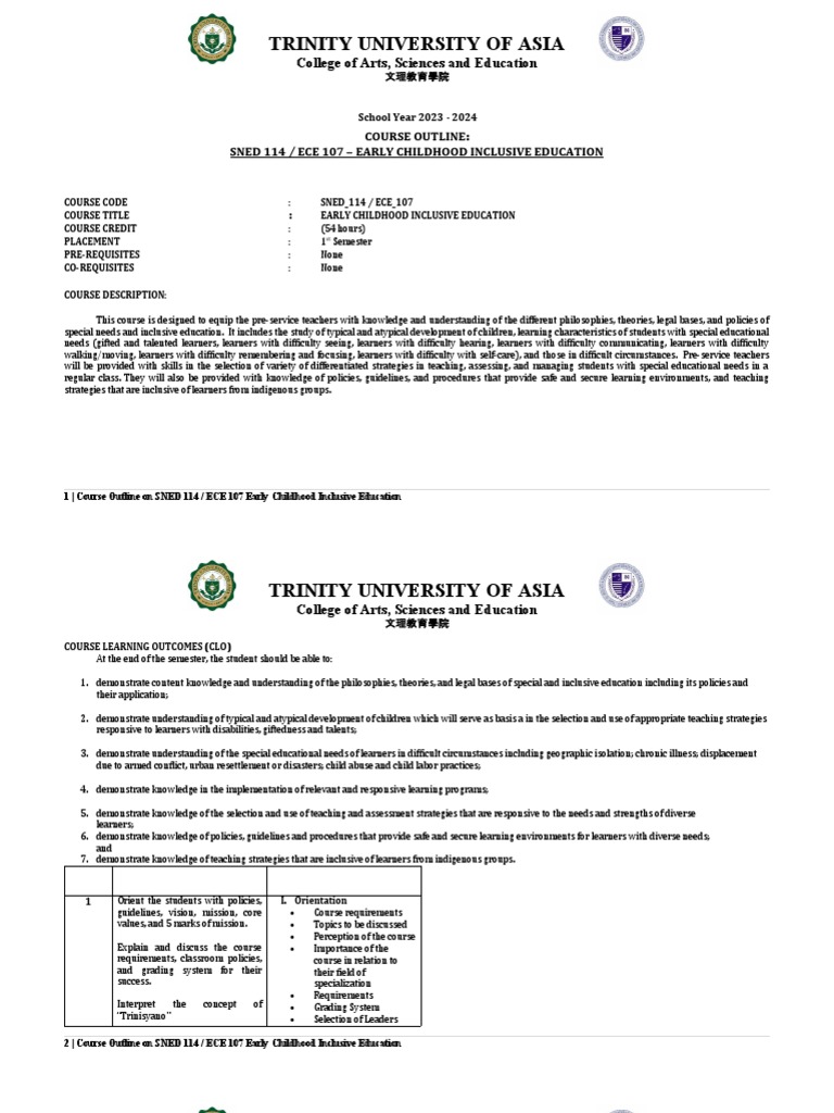 SNEd-114-ECE-107-Course-Outline-Early-Childhood-Inclusive-Education ...