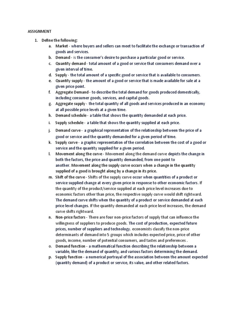 Basic Microeconomics Assignment | PDF