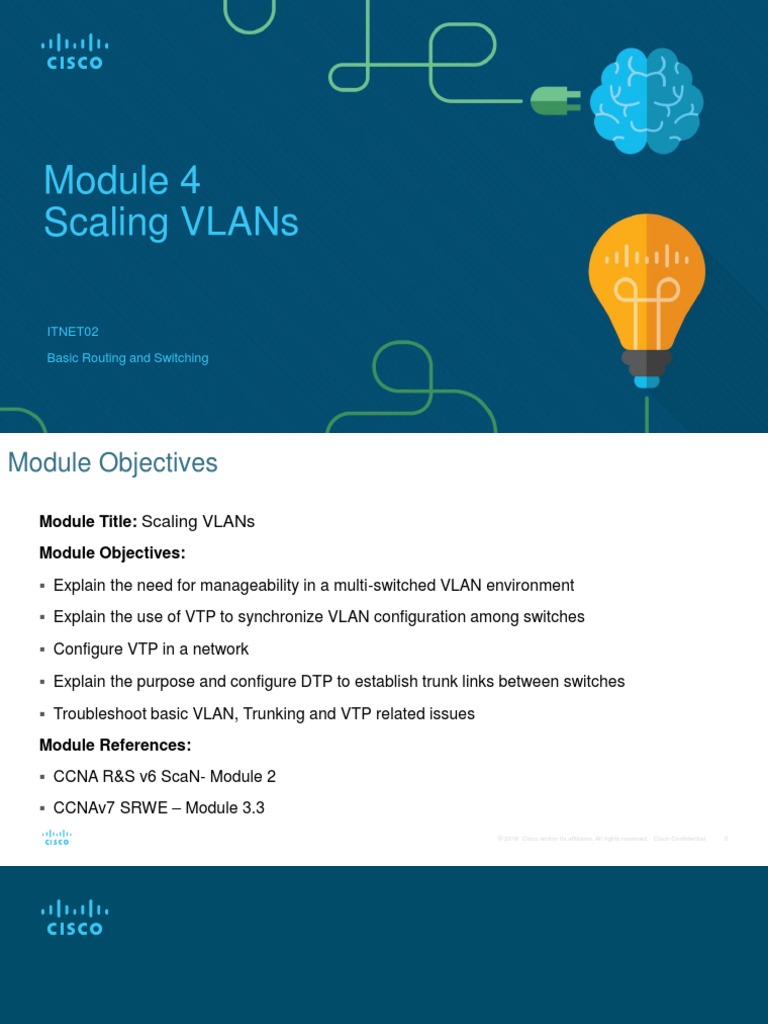 ITNET02 Module 04 Scaling VLANs | PDF | Network Protocols | Computing