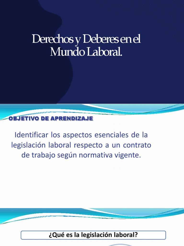 2.-Presentación PPT Derechos y Deberes Mundo Laboral NUEVO | PDF ...