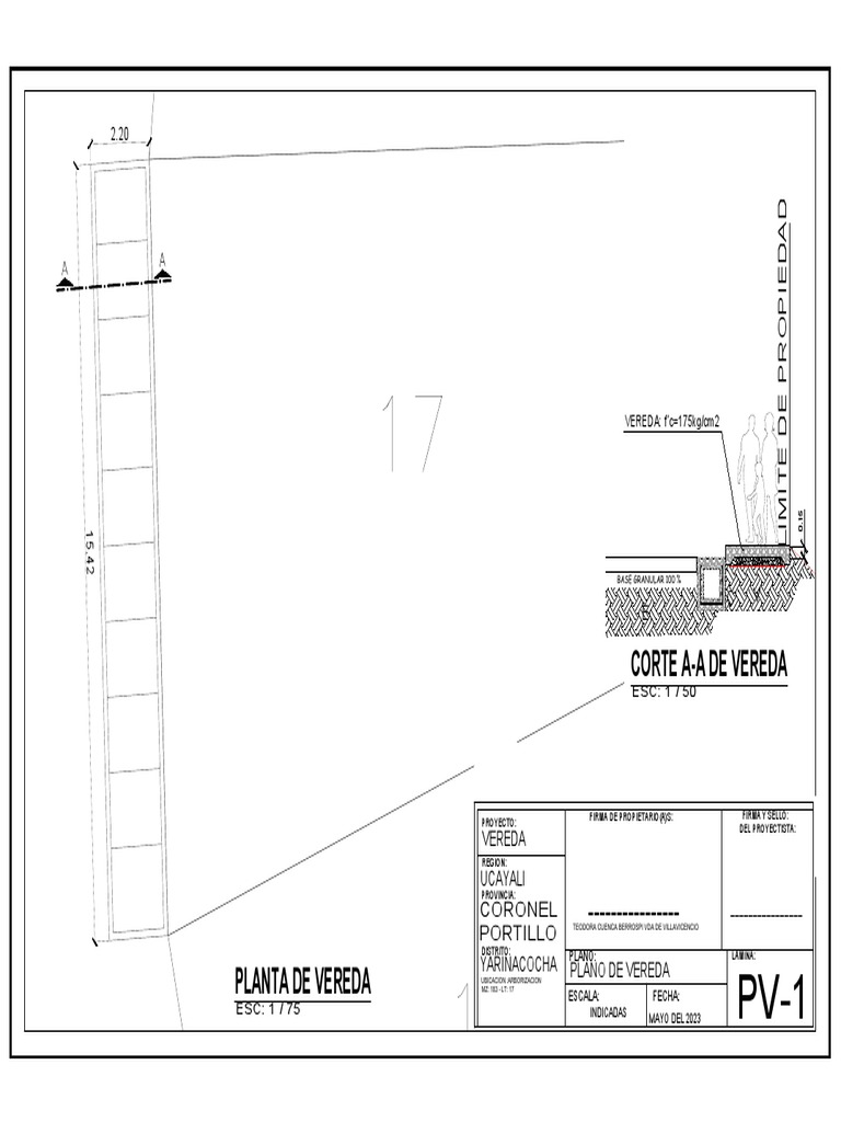 Plano de Vereda | PDF