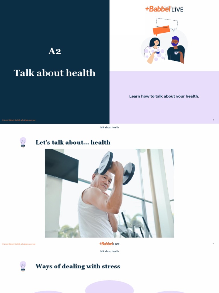 Health Conversations for Beginners | PDF | Determinants Of Health