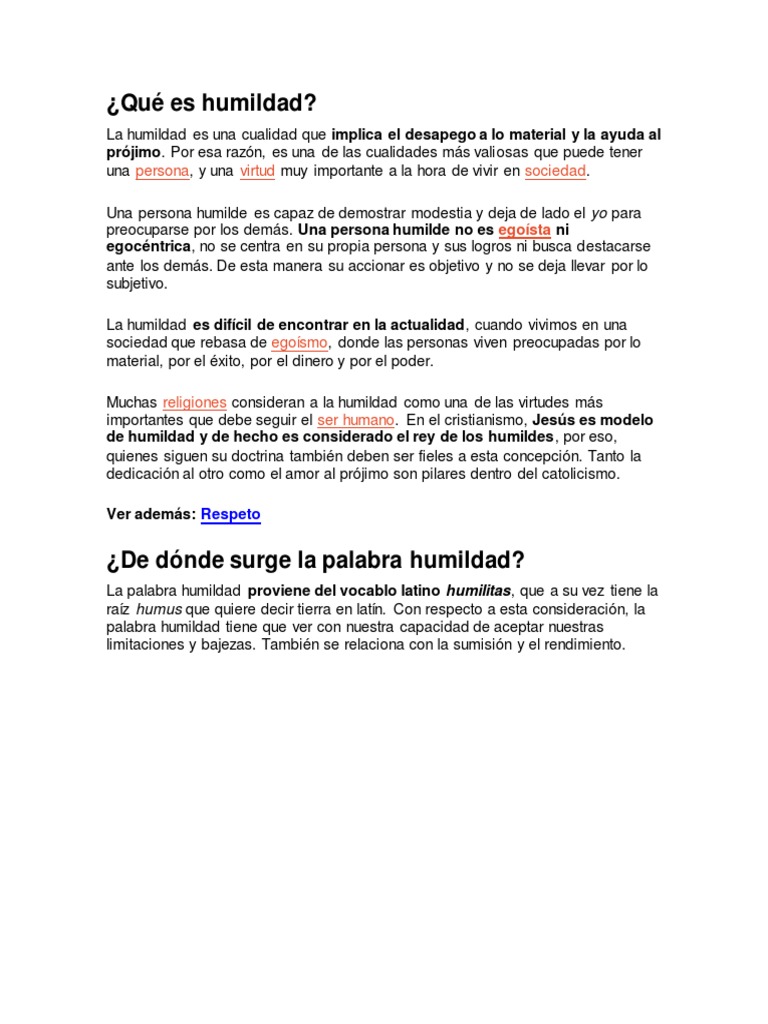 Qué Es Humildad 1 | PDF