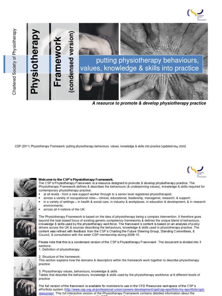 CSP Physiotherapy Framework May 2020 | PDF