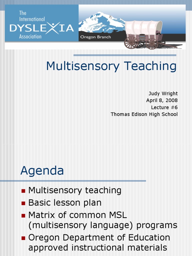 Multi Sensory Teaching 04-08-08 | PDF | Phonology | Word