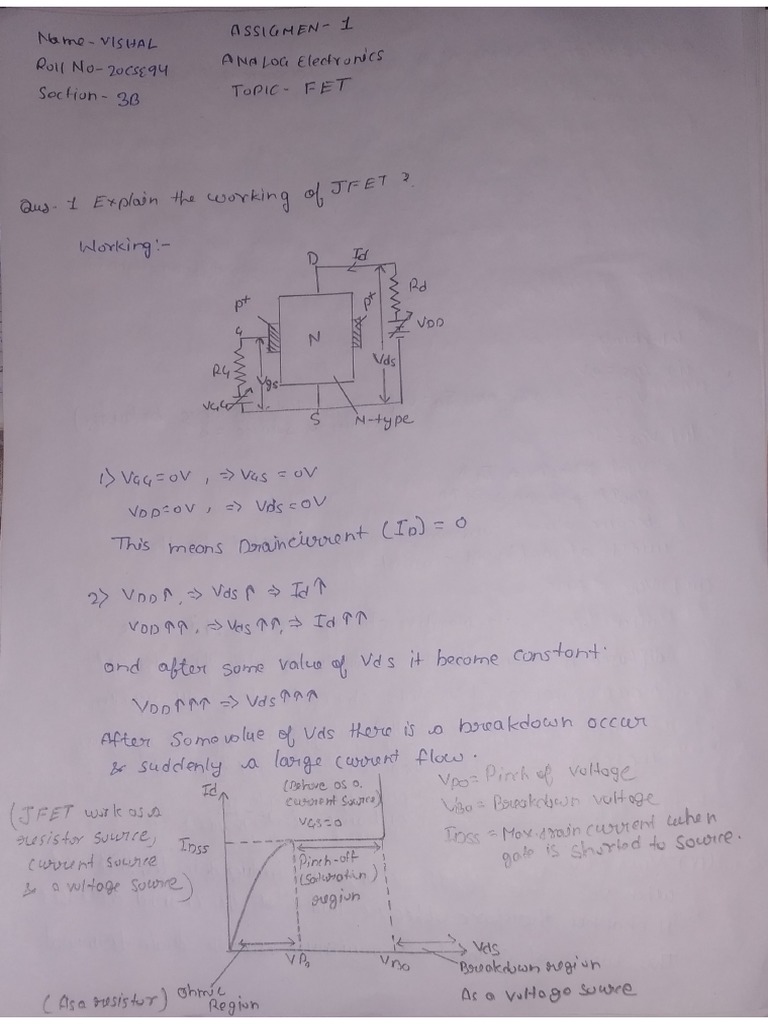 analog electronics assignment 1 | PDF analog electronics assignment 1 | PDF
