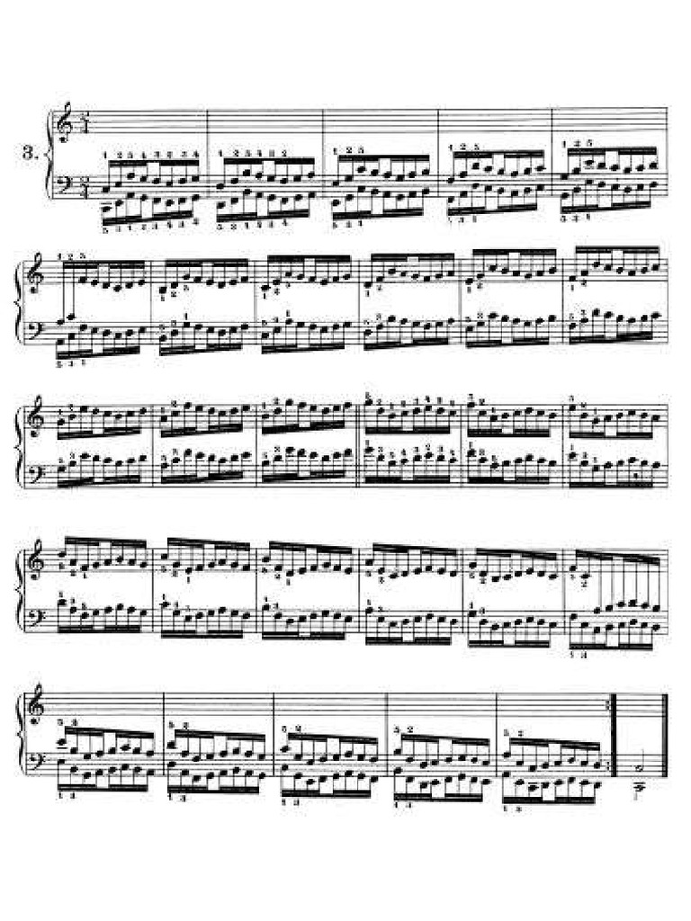 Ejercico para Piano Hanon 3 | PDF