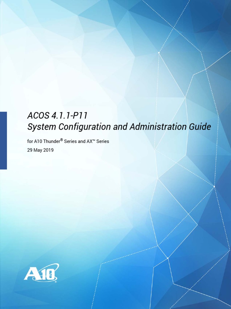 ACOS 4.1.1-P11 System Configuration and Administration Guide | PDF | Command Line Interface | Ip ...