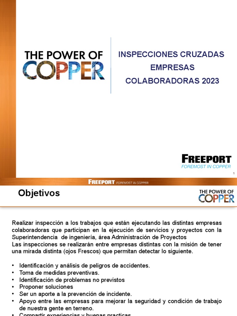 Presentación Inspeccion Cruzada Colaboradoras 2023 Rev 1 | PDF