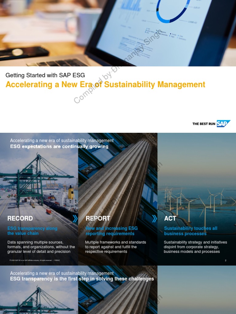 Getting Started With SAP ESG 1691774565 | PDF | Economies | Business