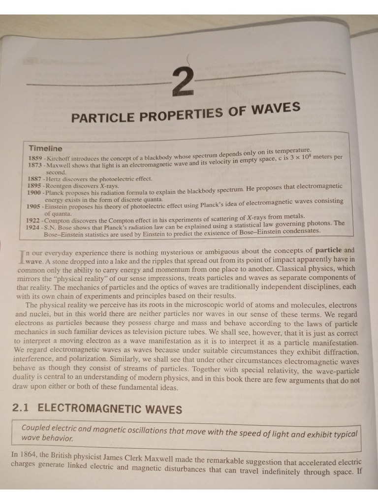CH - 2 Particle Properties of Waves | PDF