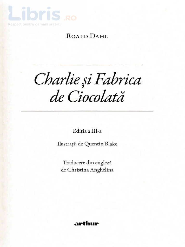 Charlie Si Fabrica de Ciocolata - Roald Dahl | PDF