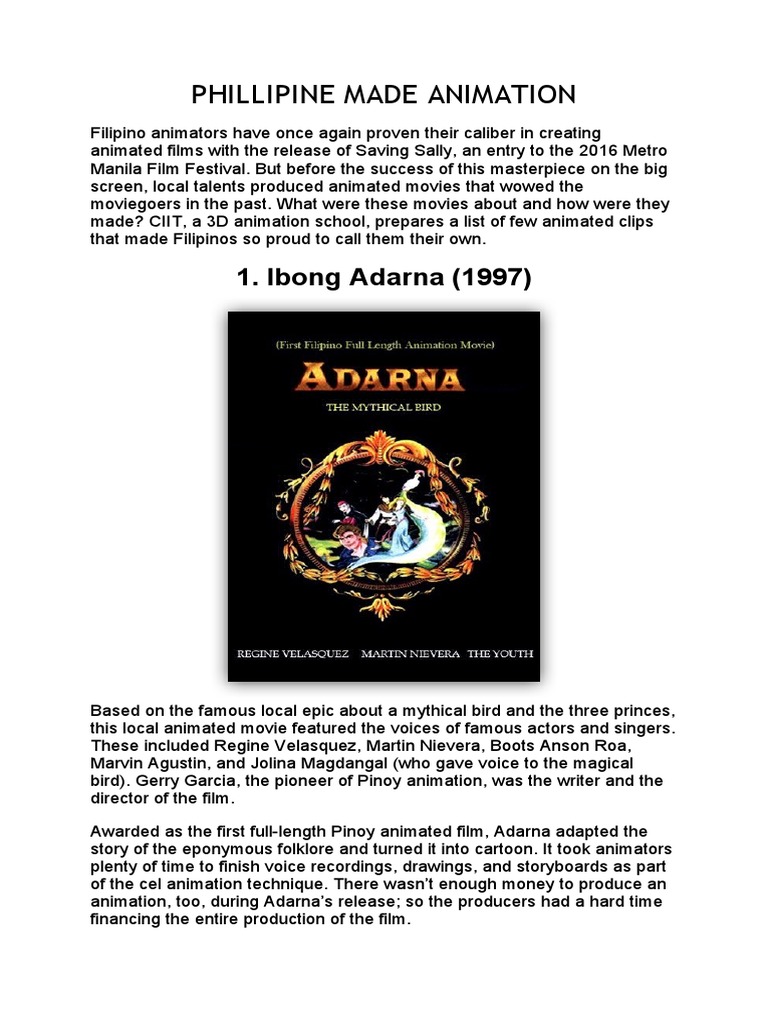 Phillipine Made Animation | PDF