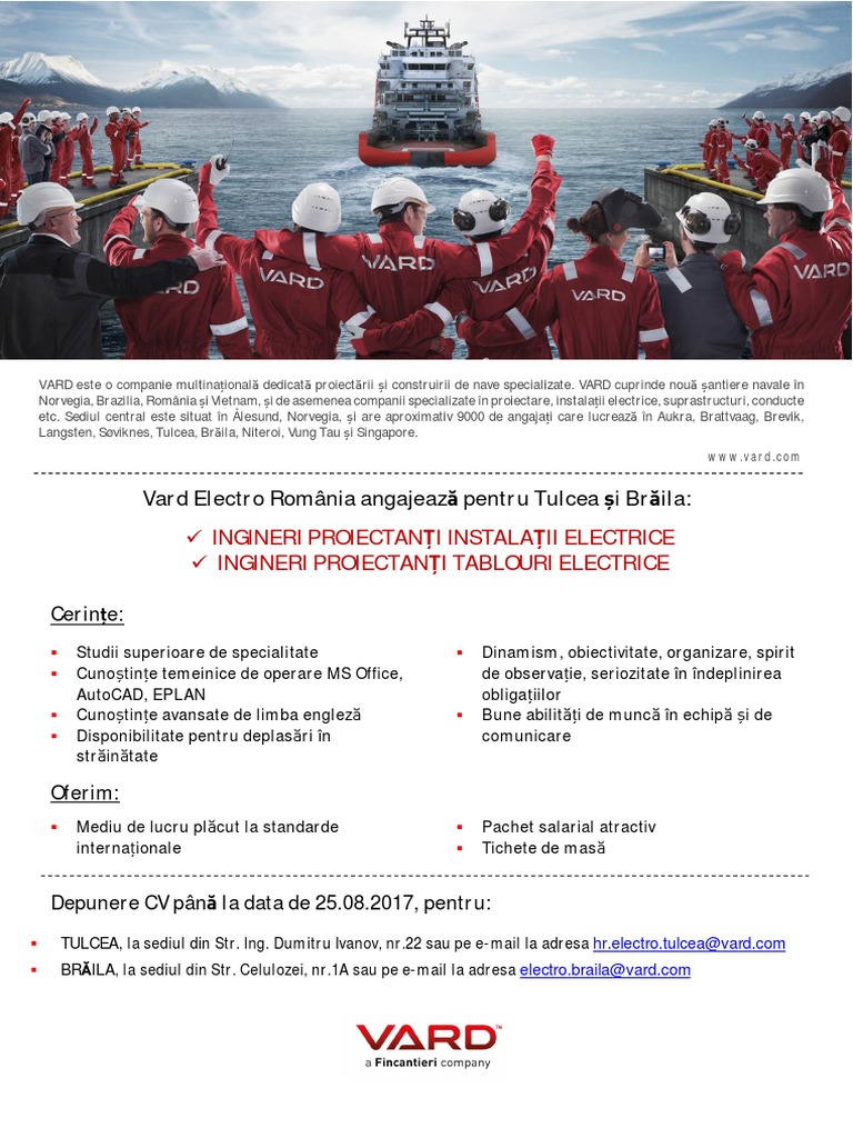 Ingineri Proiectanti Instalatii Electrice Si Tablouri Electrice | PDF