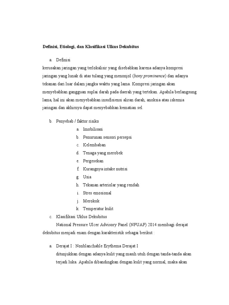 Klasifikasi Ulkus Dekubitus 2014 | PDF | Sains & Matematika