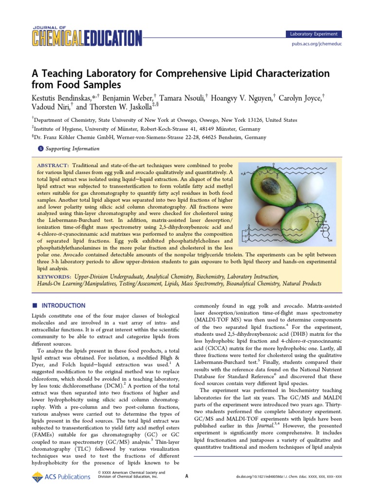 Comprehensive Lipid Analysis Lab Techniques | PDF