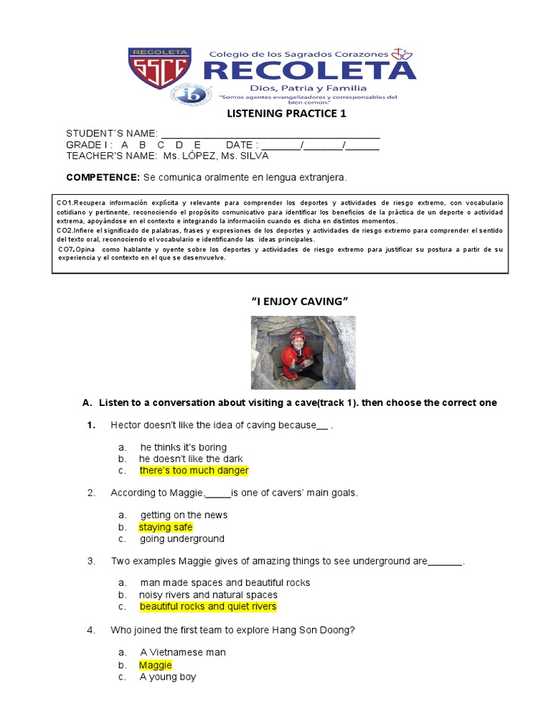 Listening Practice 1 | PDF