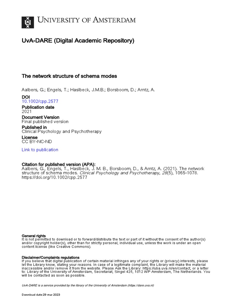 The Network Structure of Schema Modes | PDF